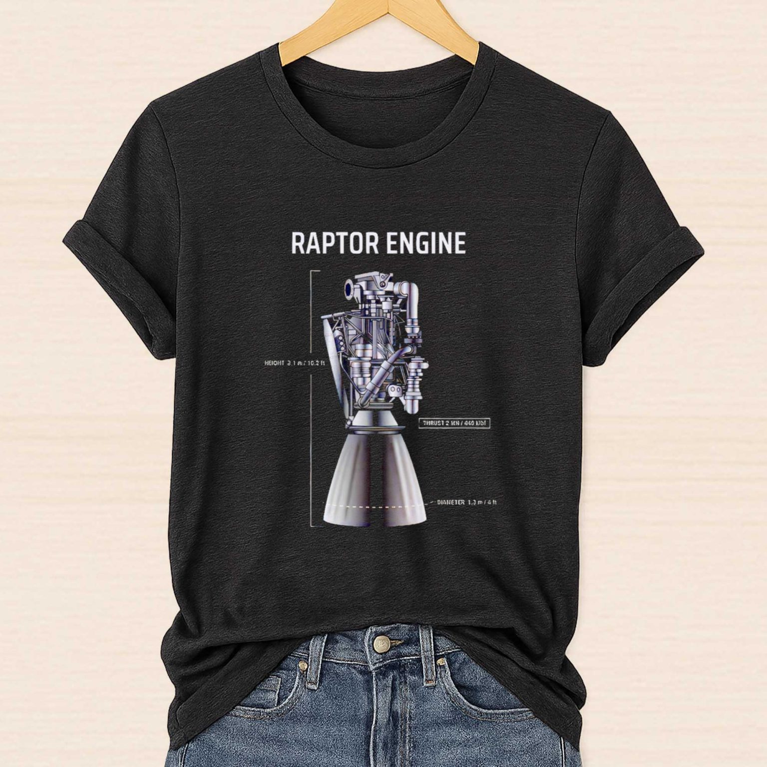 Musk Wearing Raptor Engine Shirt