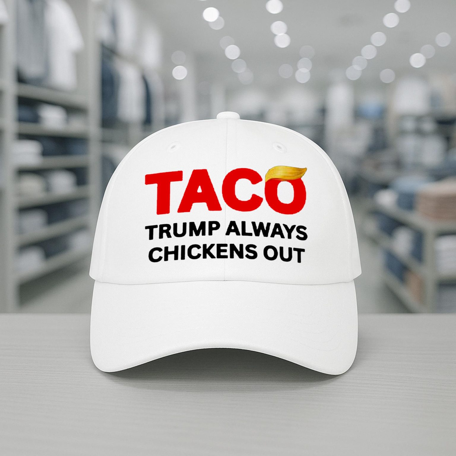 TACO Trump Always Chickens Out Baseball Cap 2025