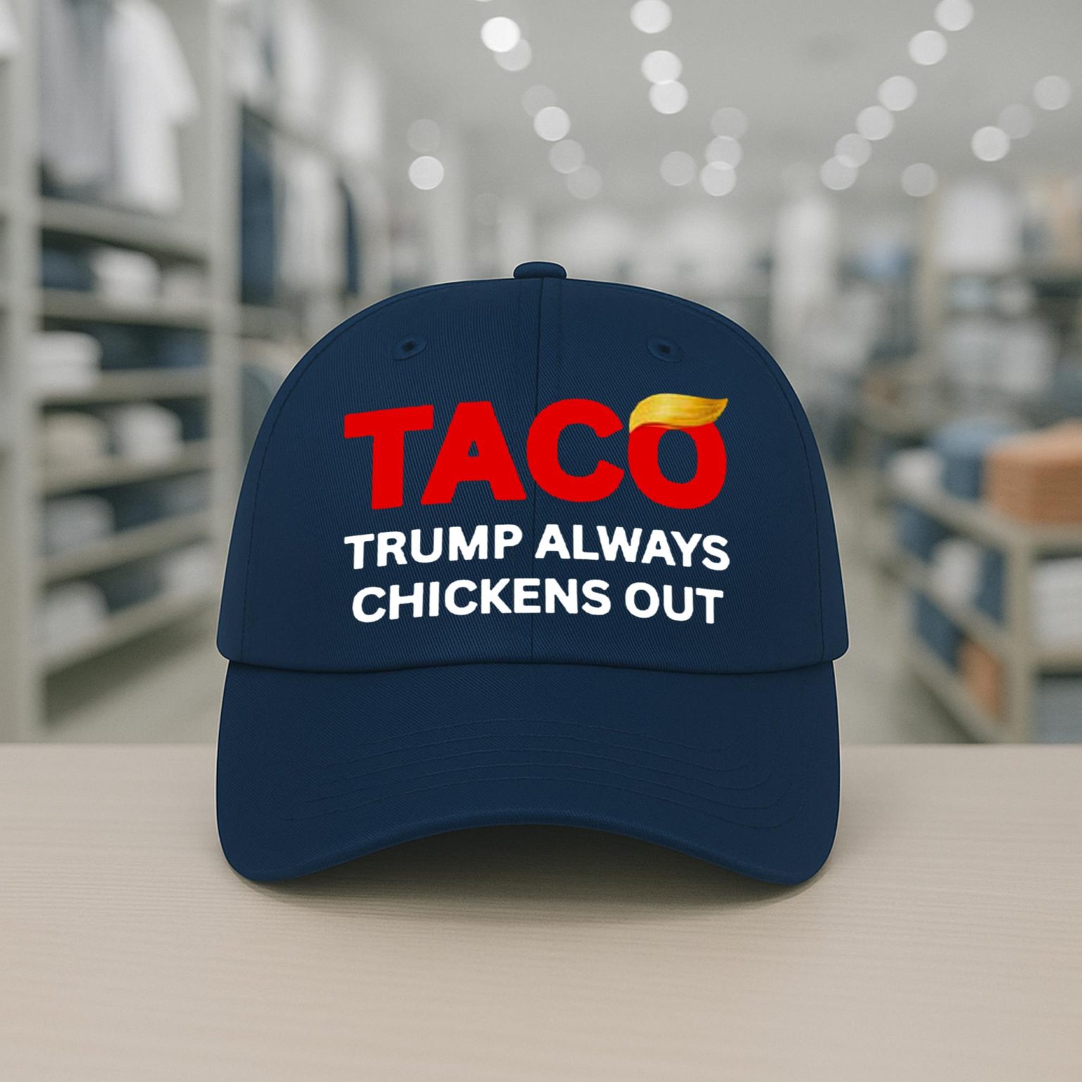 TACO Trump Always Chickens Out Baseball Cap 2025