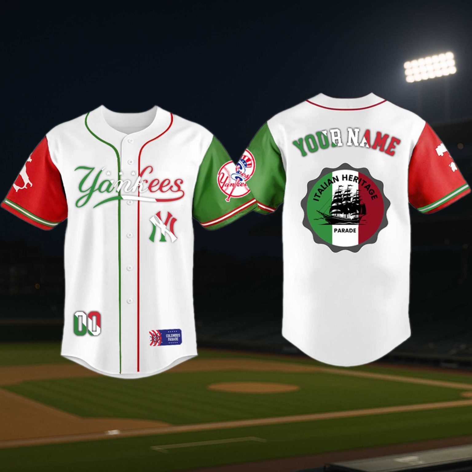 New York Yankees Columbus Parade Italian Heritage Night Jersey 2025