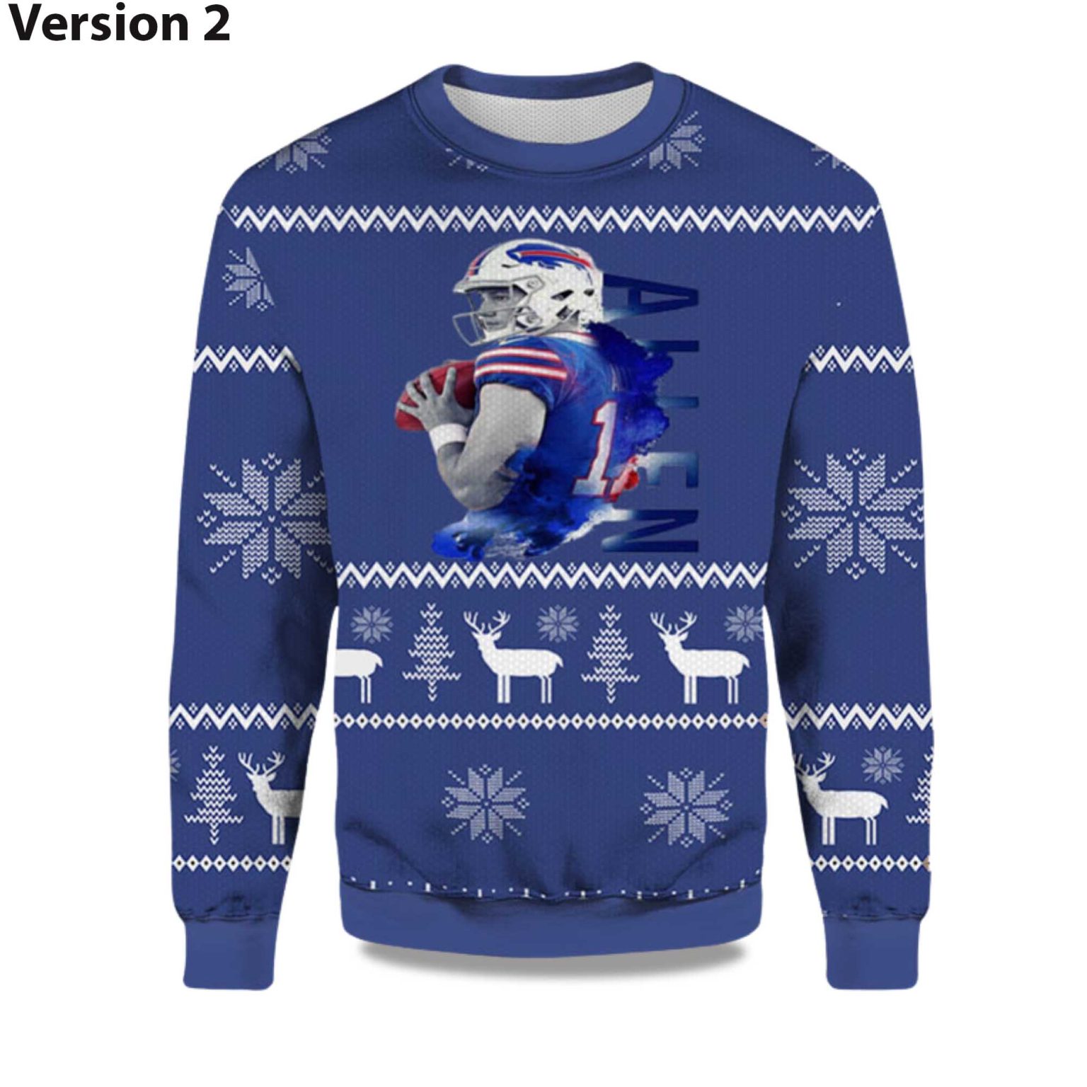 2025 Josh Allen Bills Ugly Christmas Sweater