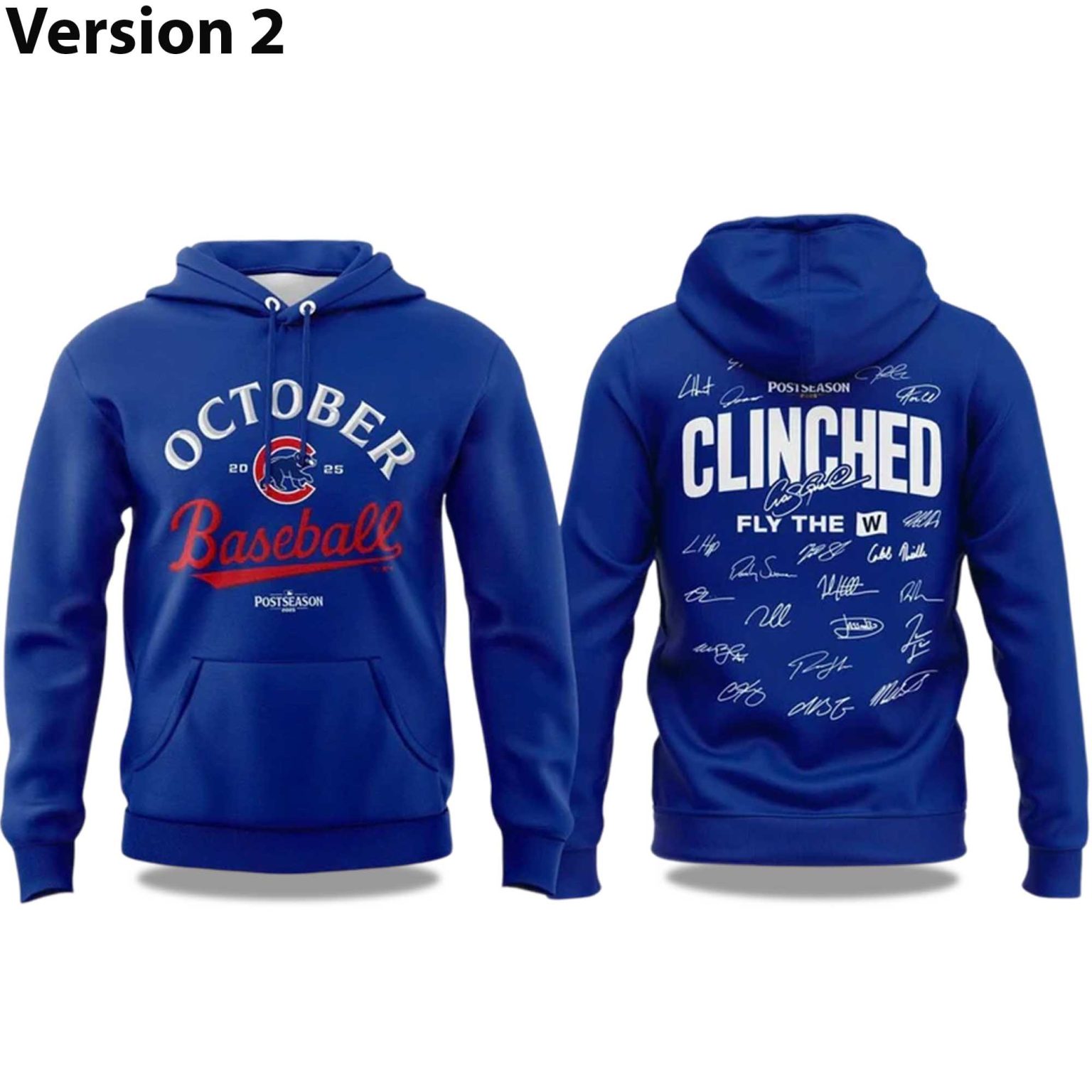 Chicago Cubs October Baseball Postseason 2025 Hoodie