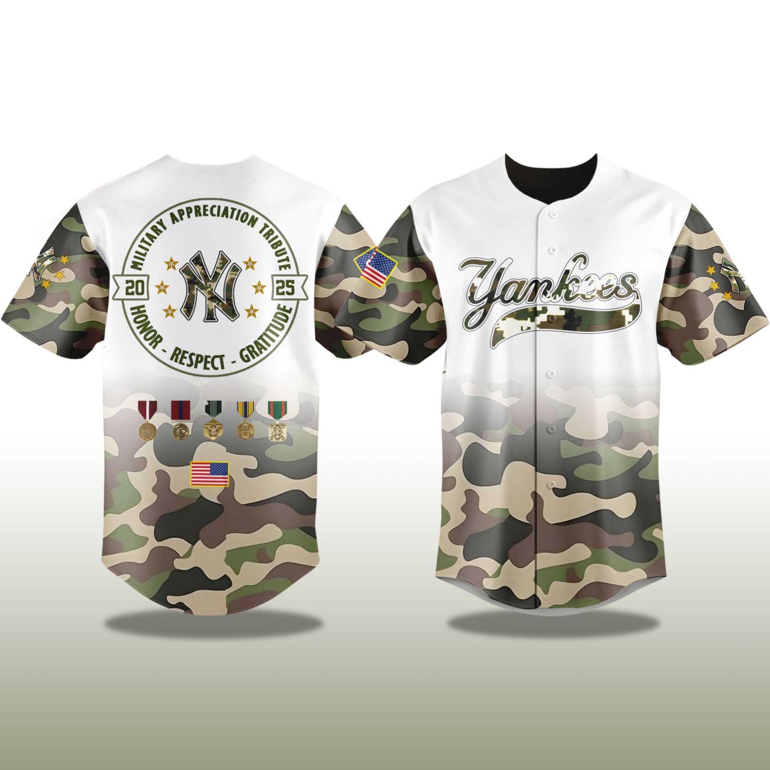 New York Yankees Military Tribute 2025 Jersey