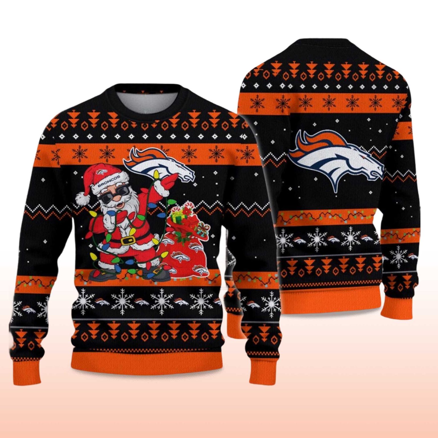 Broncos Santa Claus Ugly Christmas Sweater 2025
