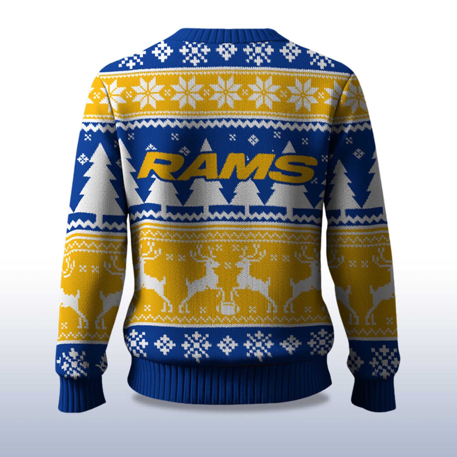 2025 Christmas Rams Reindeer Football Ugly Sweater