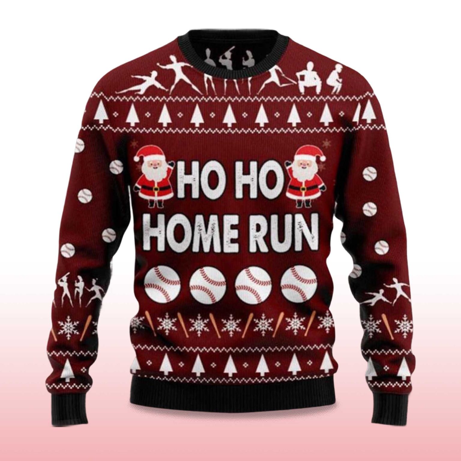 2025 Ho Ho Home Run Ugly Christmas Sweater