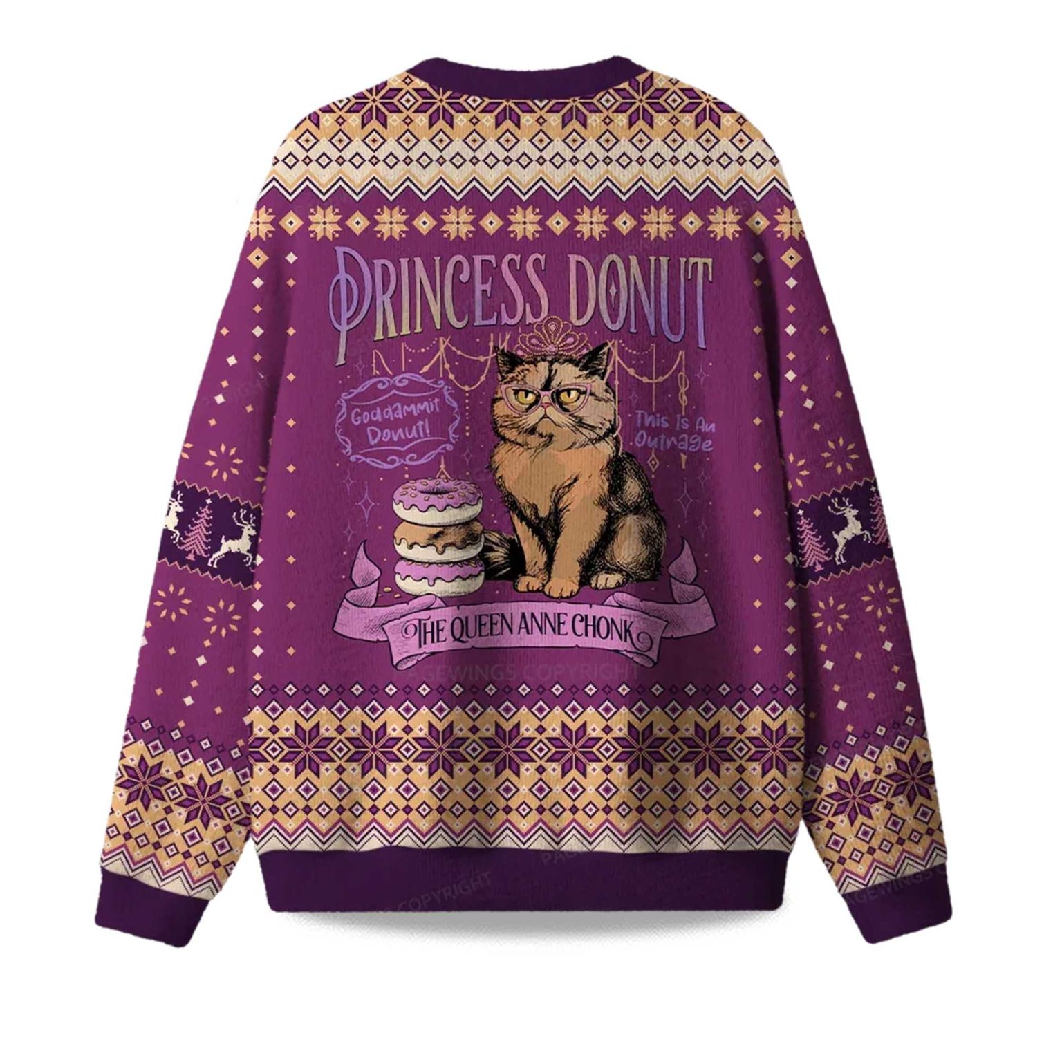 2025 The Queen Anne Chonk Ugly Christmas Sweater