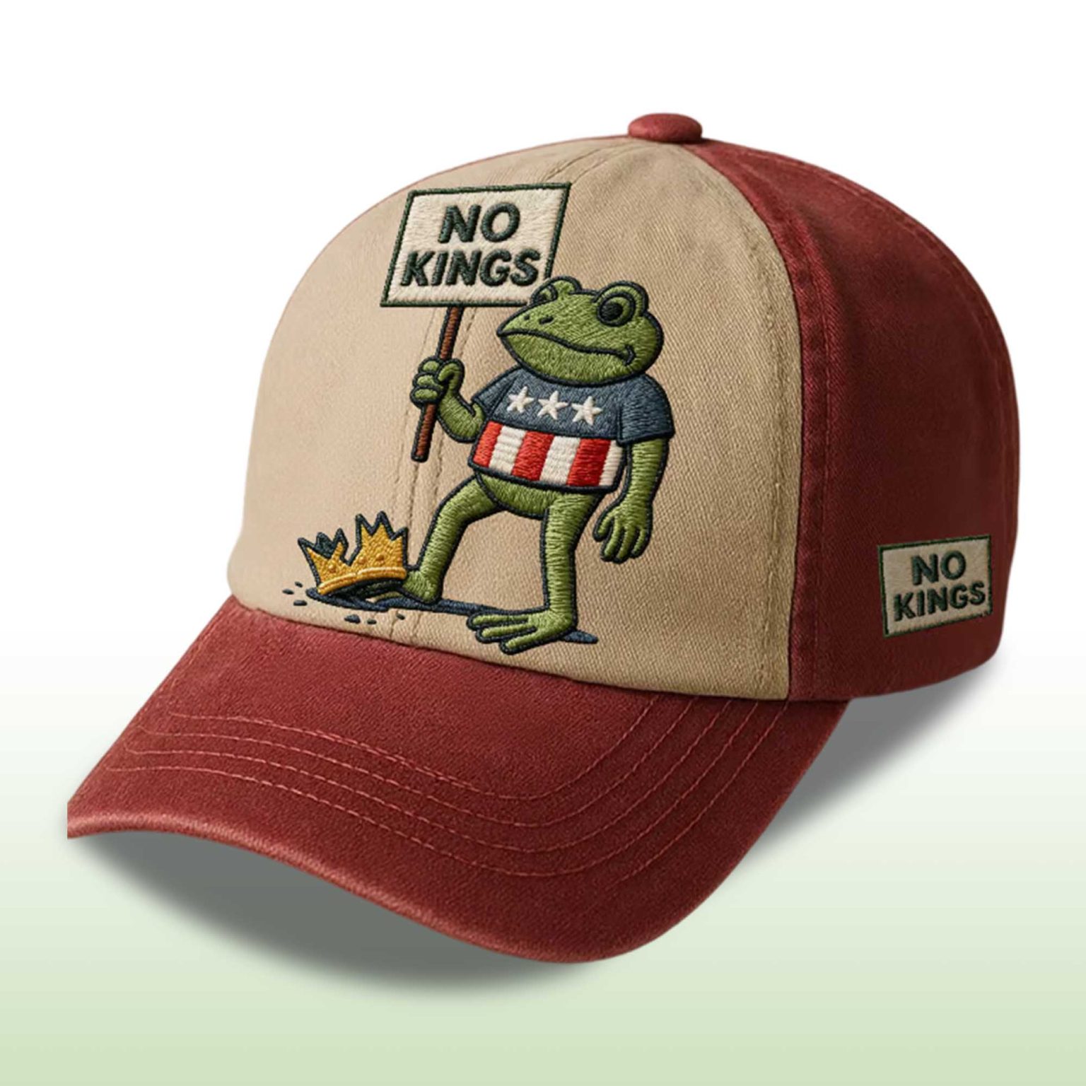 Resist Portland Frog No Kings Baseball Cap