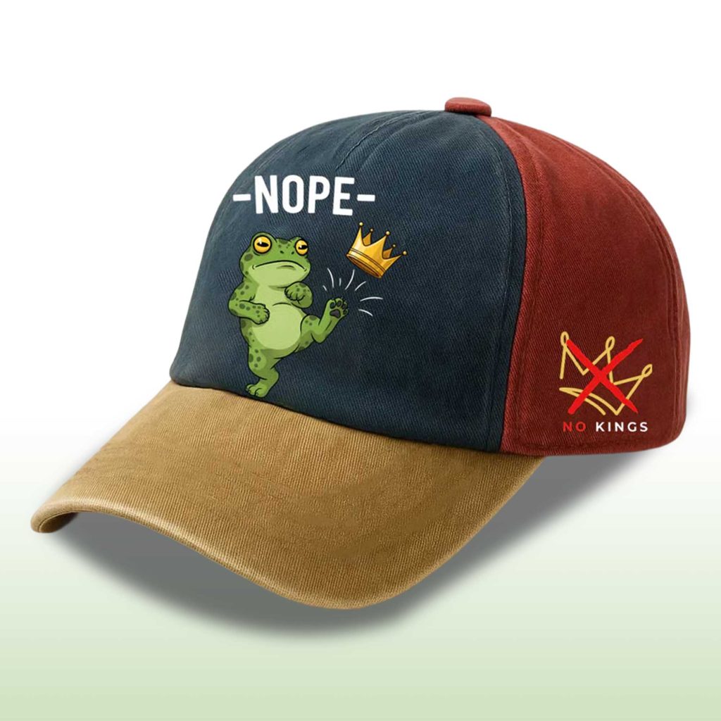 Resist Portland Frog Nope No Kings Baseball Cap