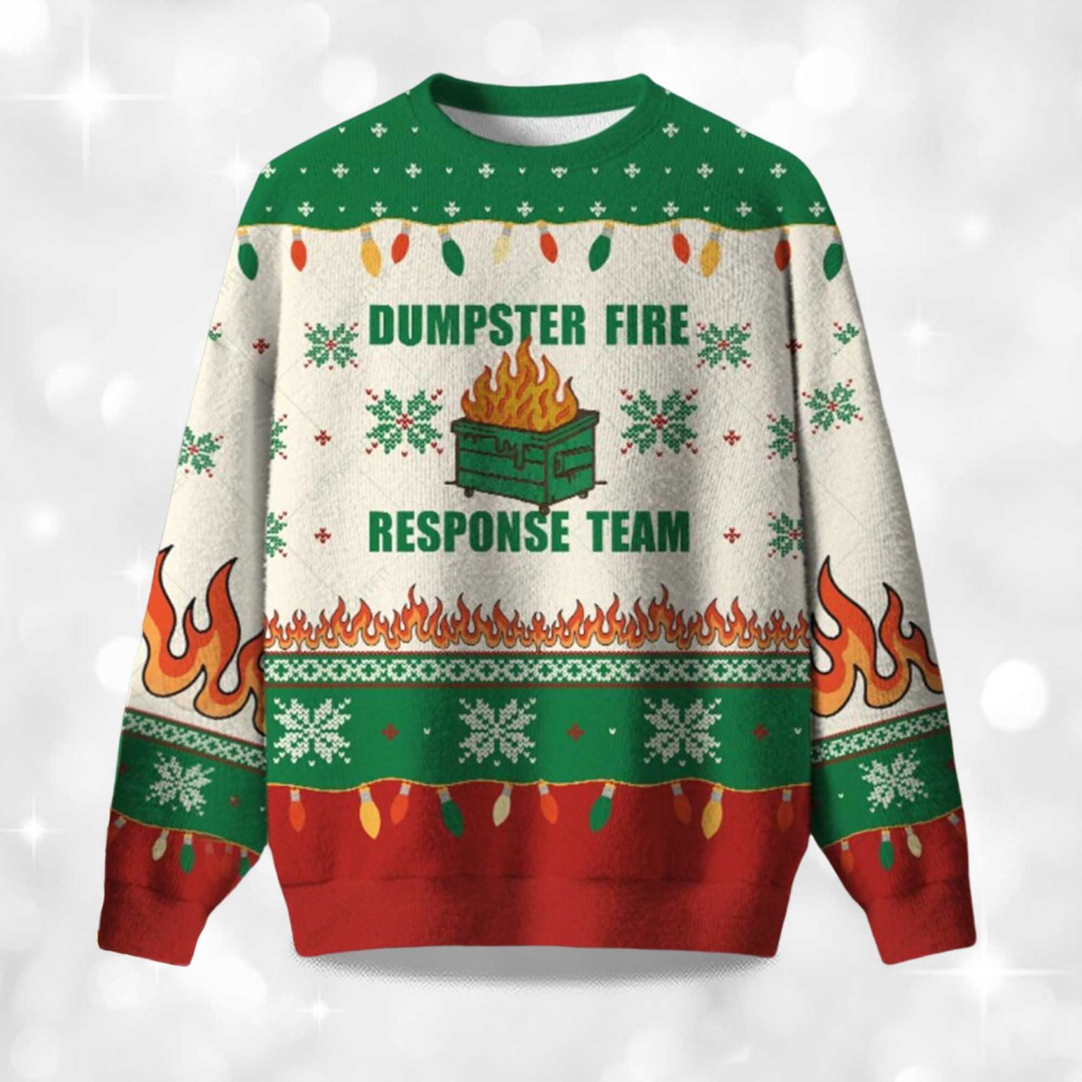 2025 Christmas Dumpster Fire Response Team Ugly Sweater