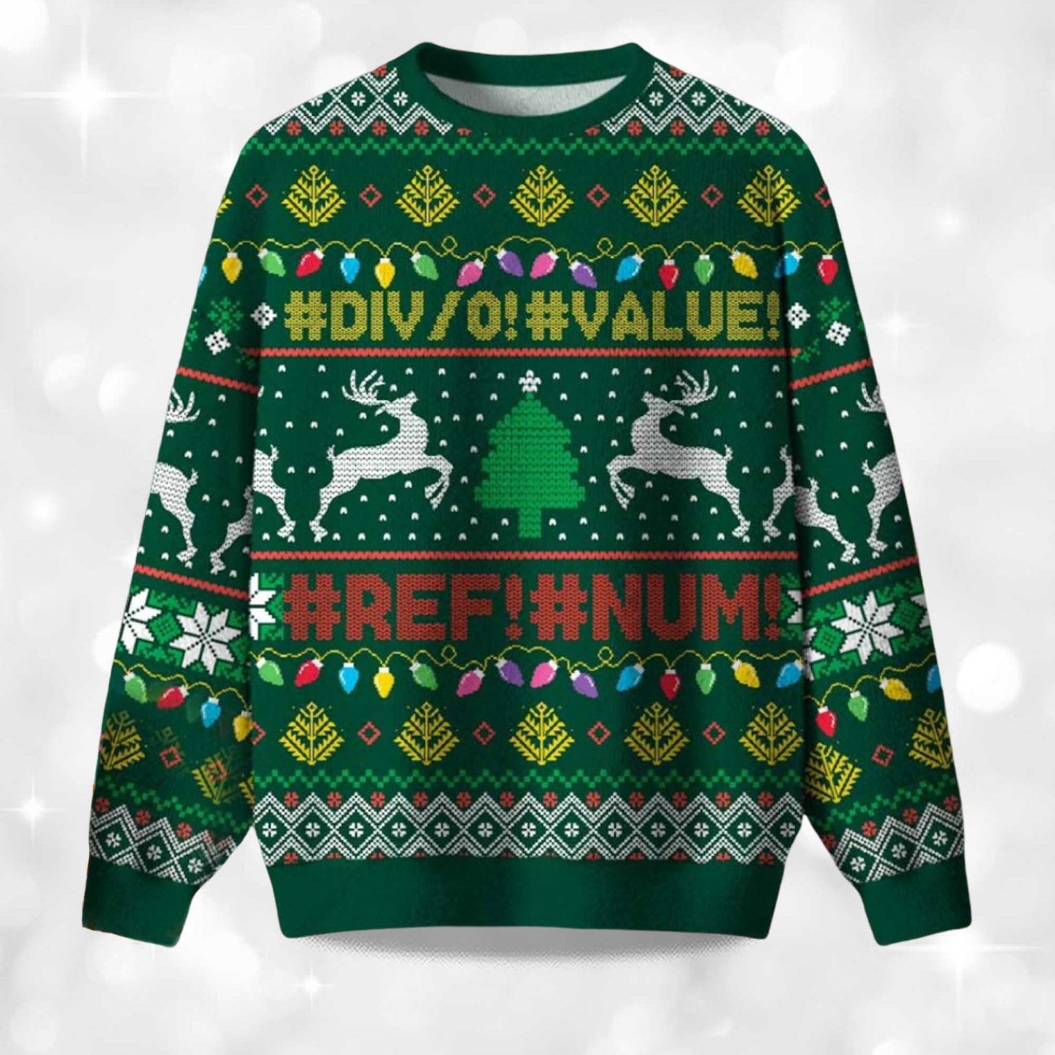 2025 DIV0 Value Ref Num Ugly Christmas Sweater