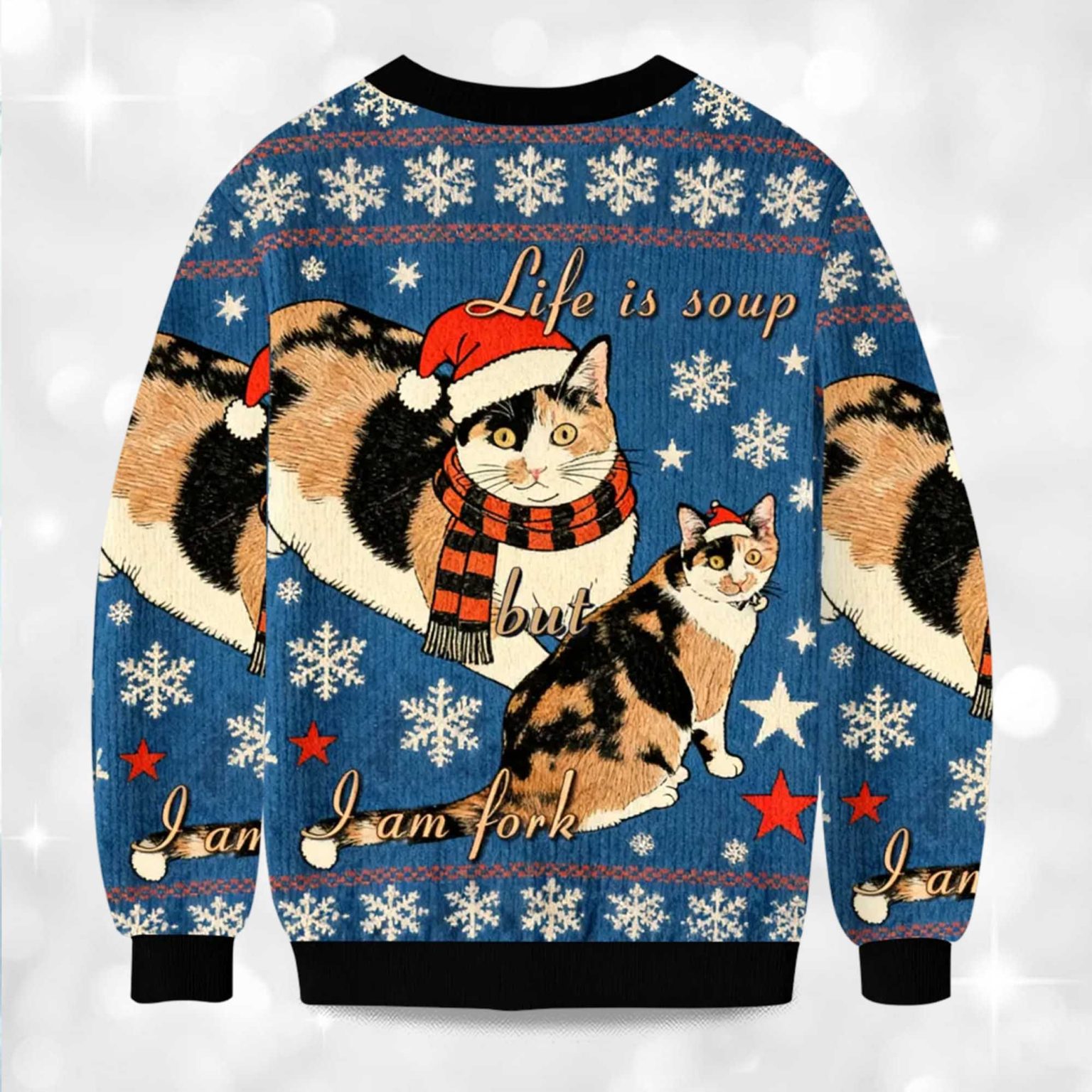 2025 Life Is Soup But I Am Fork Christmas Ugly Sweater