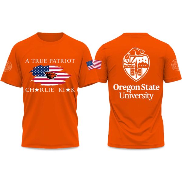 Oregon State University A True Patriot Charlie Kirk 2025 T-Shirt