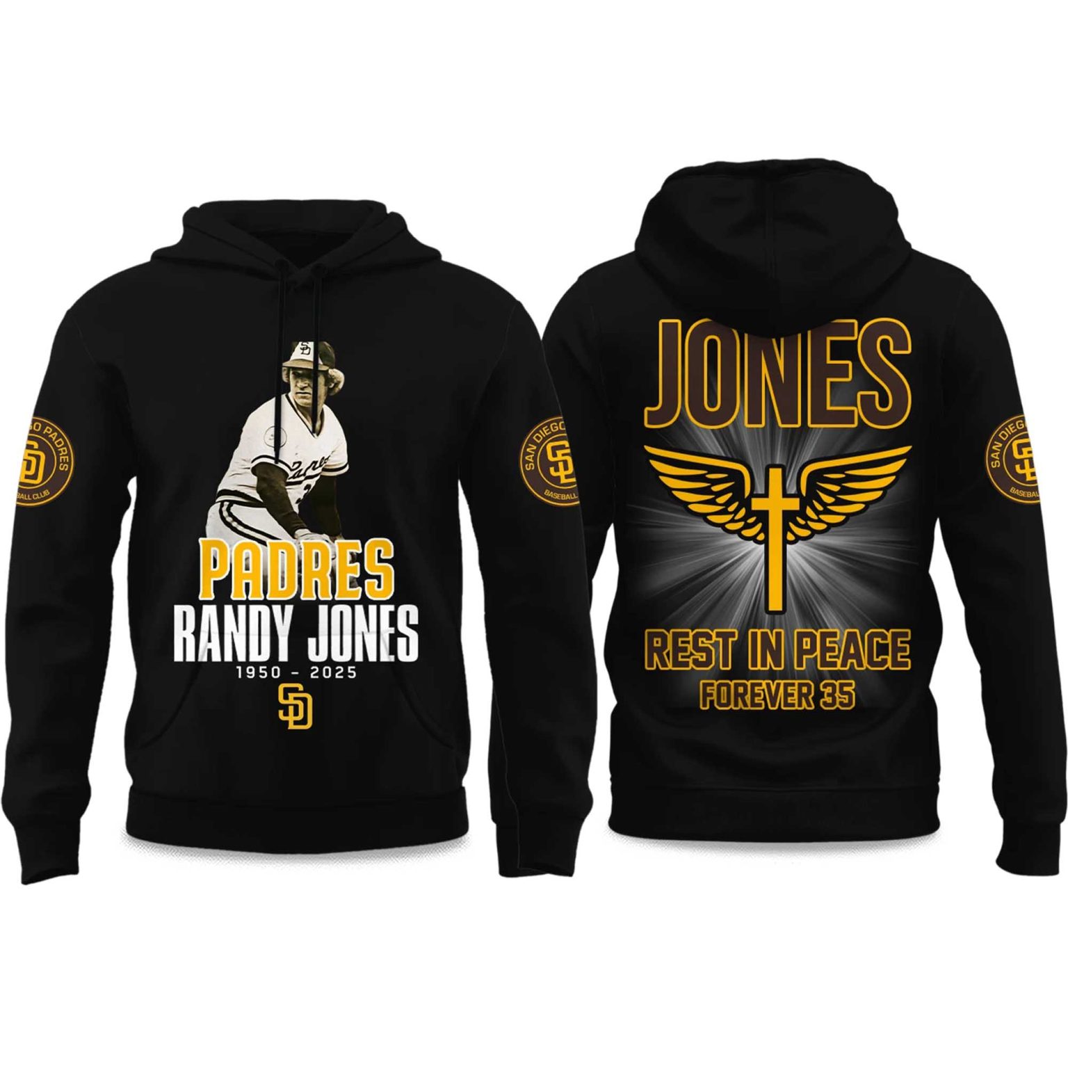 Padres Randy Jones Rest In Peace Forever 35 Hoodie