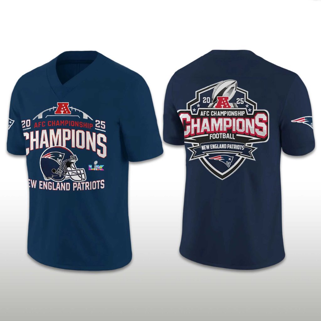 NE Patriots 2025 AFC Champions Football Jersey
