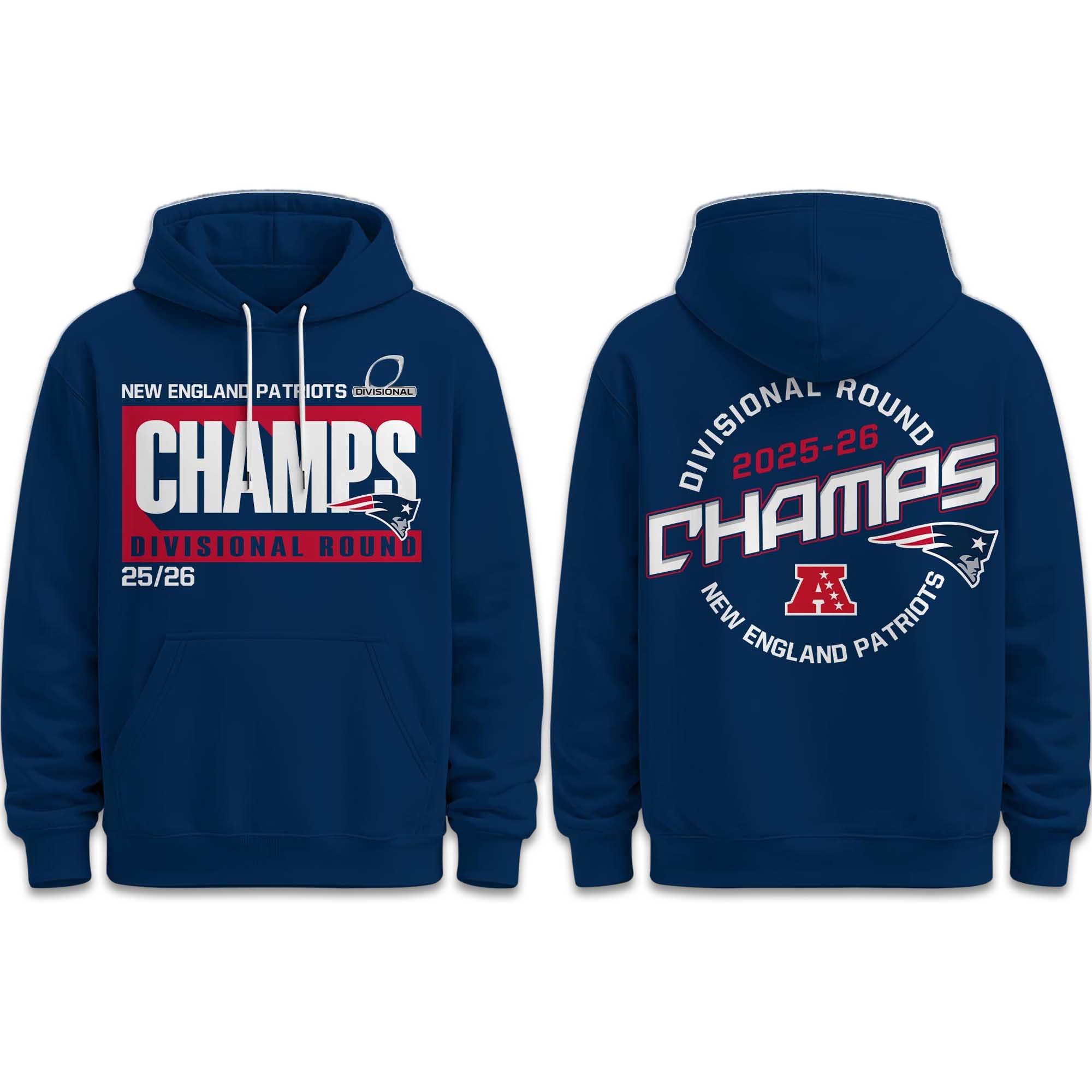Patriots Divisional Round Champions 2025 2026 Hoodie